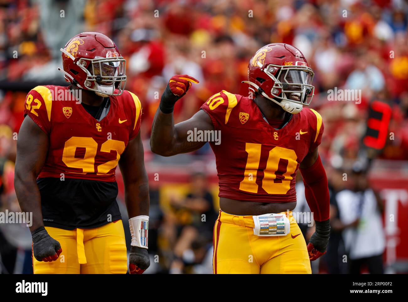 September 02, 2023 USC Trojans defensive end Jamil Muhammad #10 ...