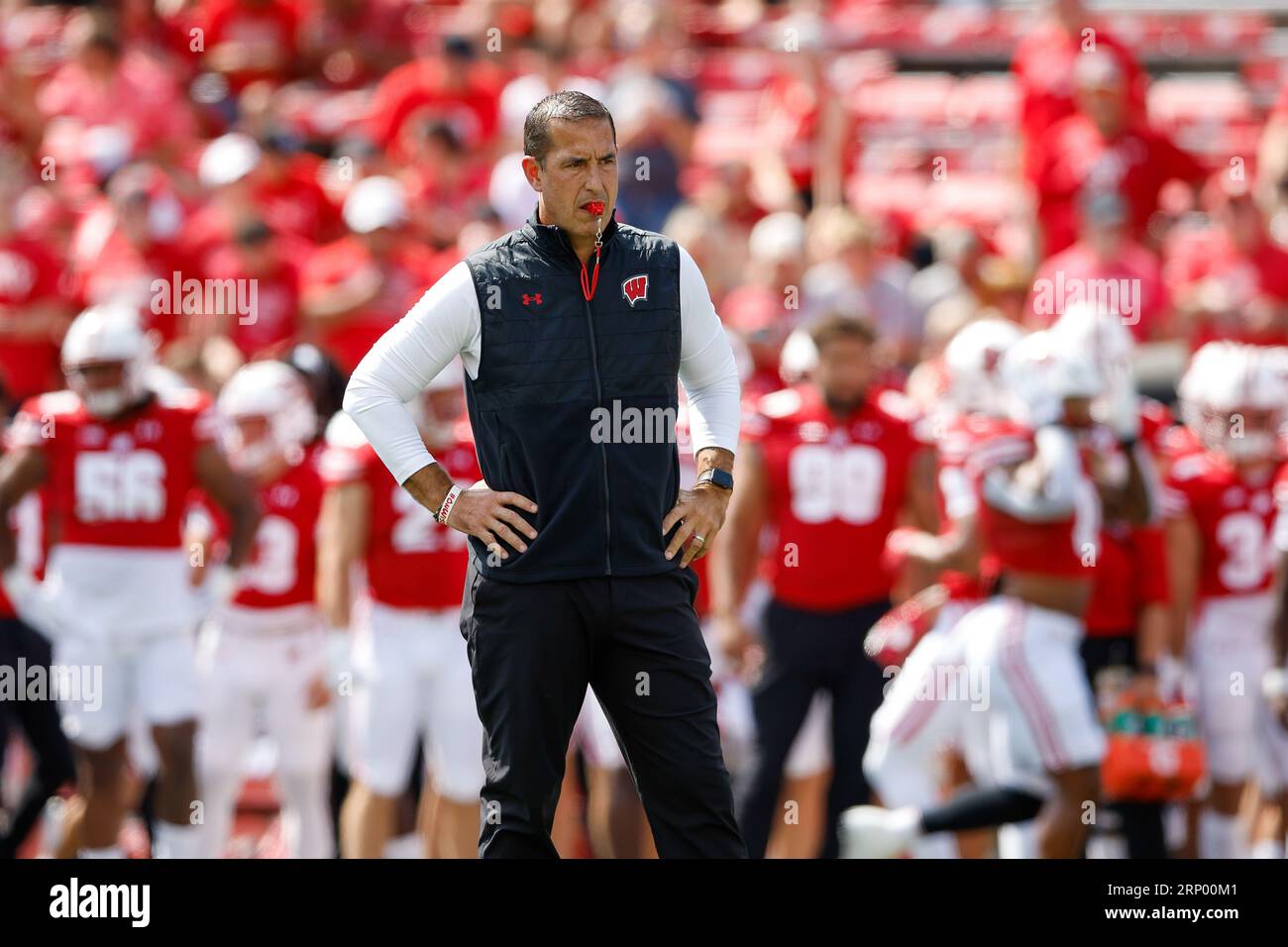 Madison, WI, USA. 2nd Sep, 2023. Wisconsin Badgers head coach Luke ...