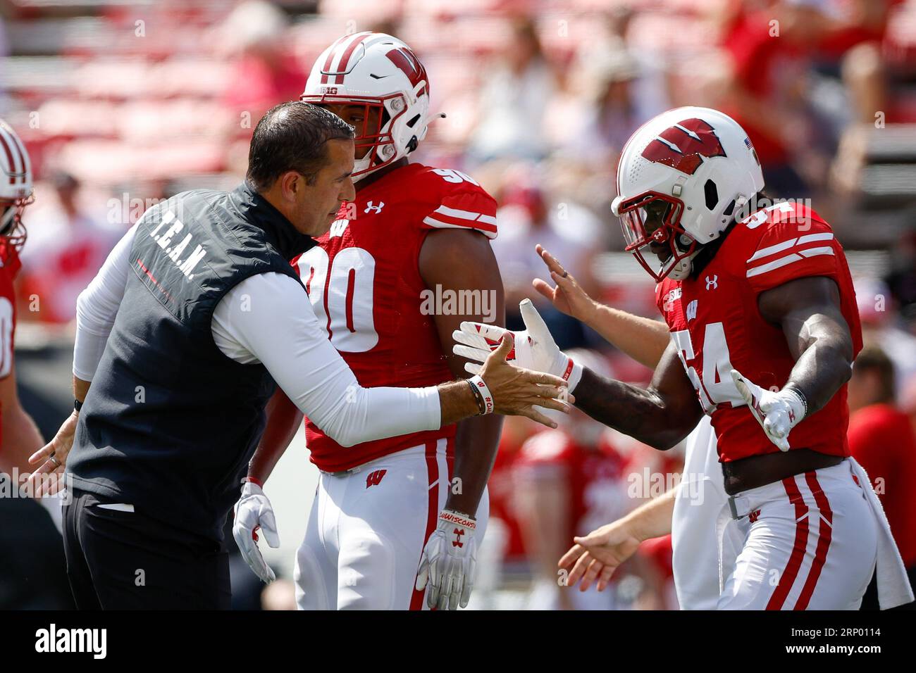 Madison, WI, USA. 2nd Sep, 2023. Wisconsin Badgers head coach Luke ...