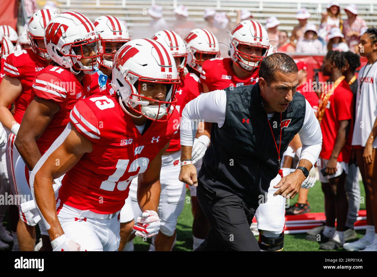 Madison, WI, USA. 2nd Sep, 2023. Wisconsin Badgers head coach Luke ...