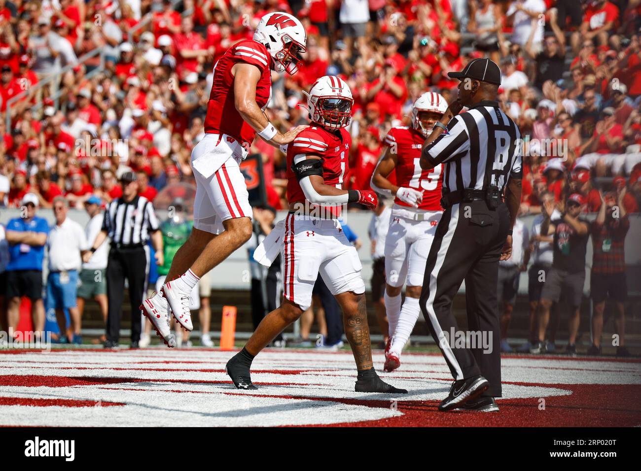 Madison, WI, USA. 2nd Sep, 2023. Wisconsin Badgers running back Chez ...