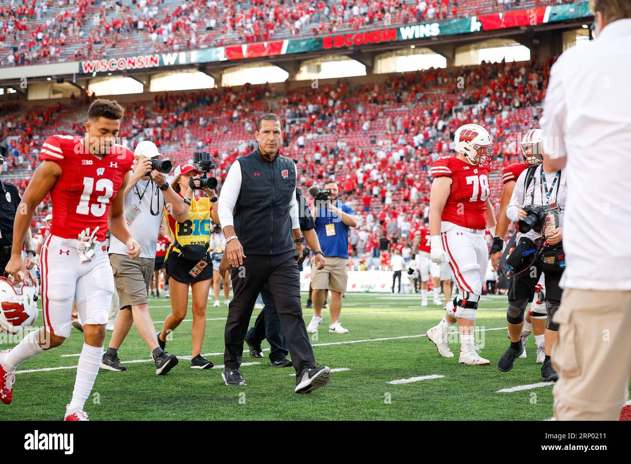 Madison, WI, USA. 2nd Sep, 2023. Wisconsin Badgers head coach Luke ...