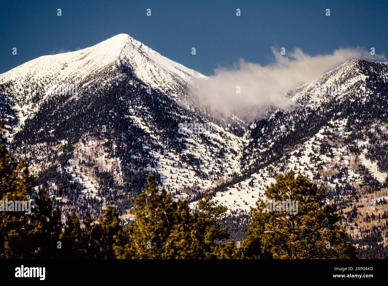 San Francisco Peaks in Snow Flagstaff, Arizona, USA Stock Photo - Alamy