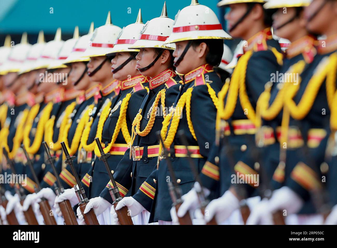(180419) -- QUEZON CITY, April 19, 2018 -- Honor guards of the ...