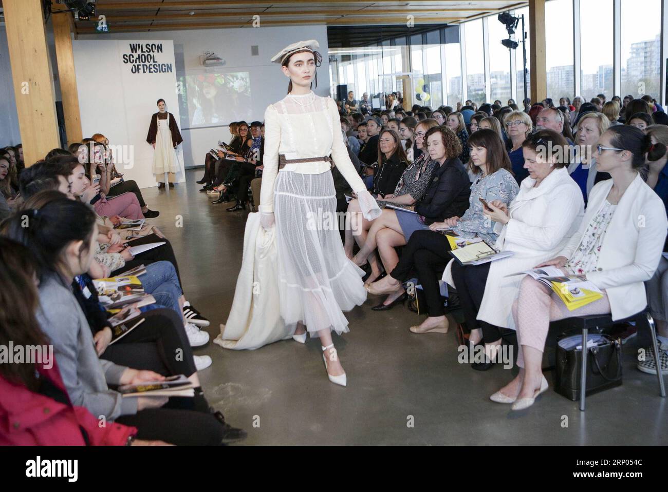 (180420) -- VANCOUVER, April 20, 2018 -- A model presents a creation by ...