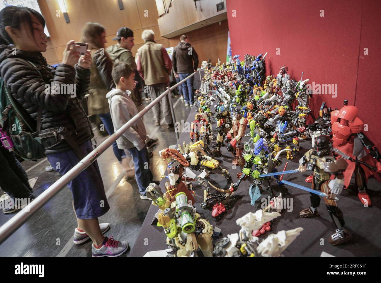 (180421) -- VANCOUVER, April 21, 2018 -- People view LEGO creations at ...