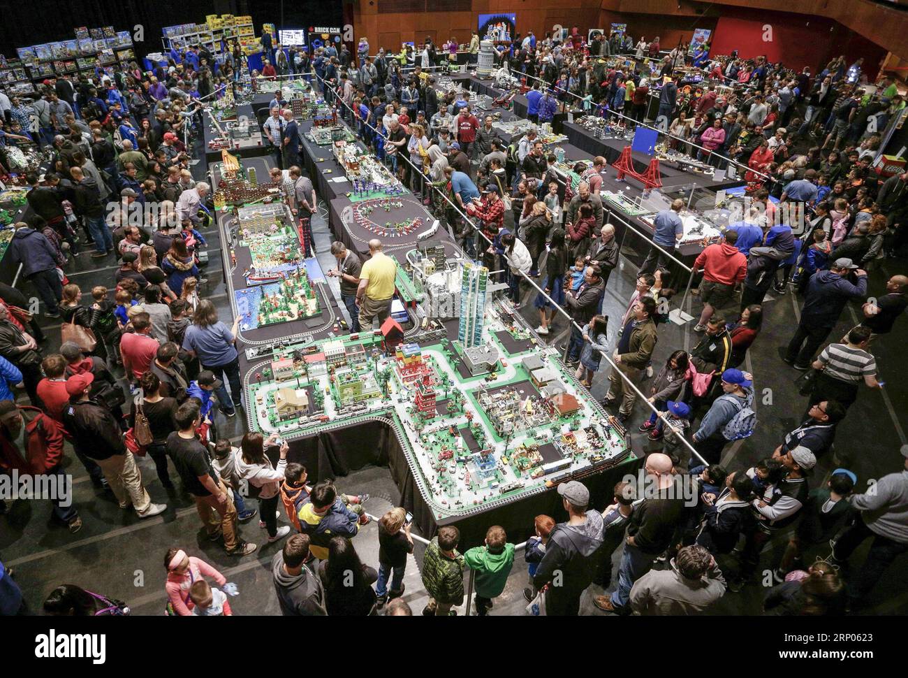 (180421) -- VANCOUVER, April 21, 2018 -- People view LEGO creations at ...