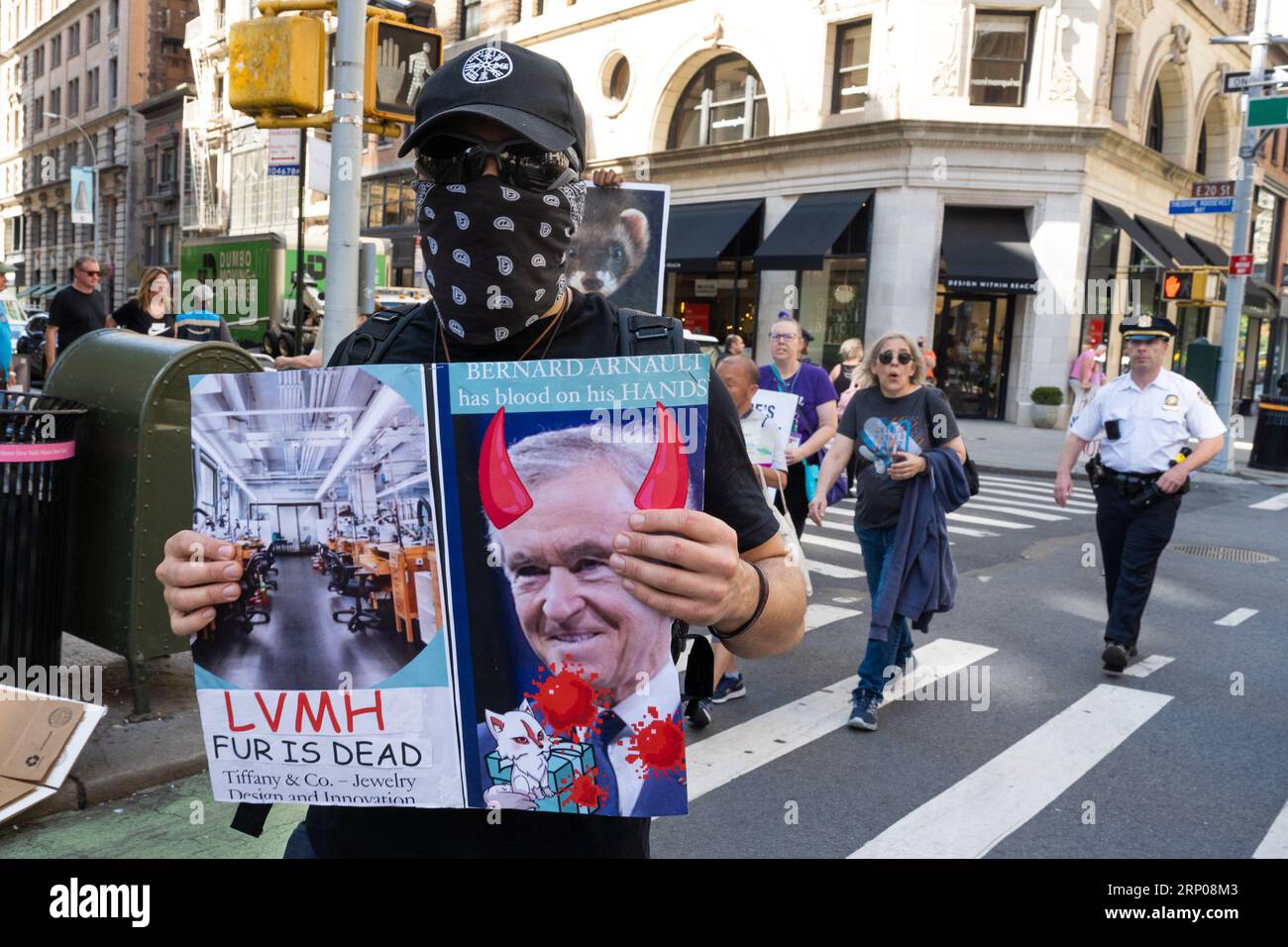New York, USA. 21st July, 2023. Animal rights activists march in the ...