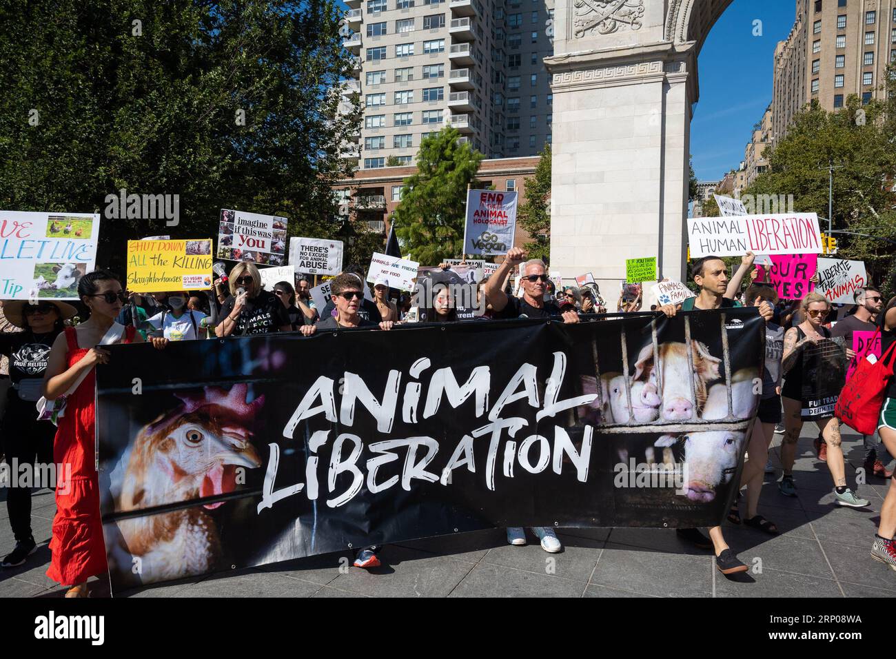 Animal liberation march new york city hi-res stock photography and ...