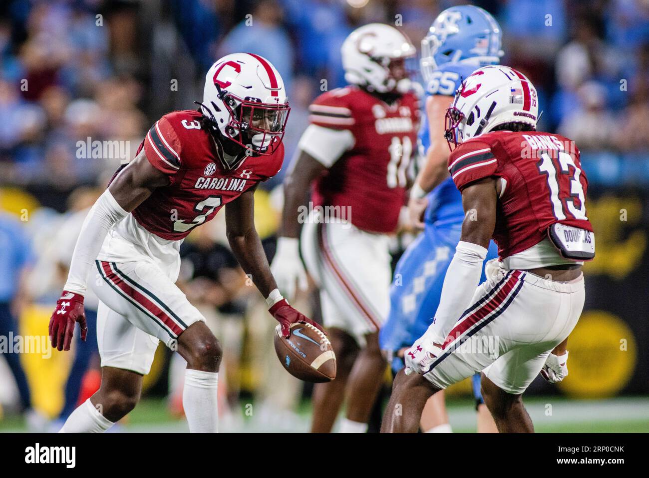 Charlotte, NC, USA. 2nd Sep, 2023. South Carolina Gamecocks defensive ...