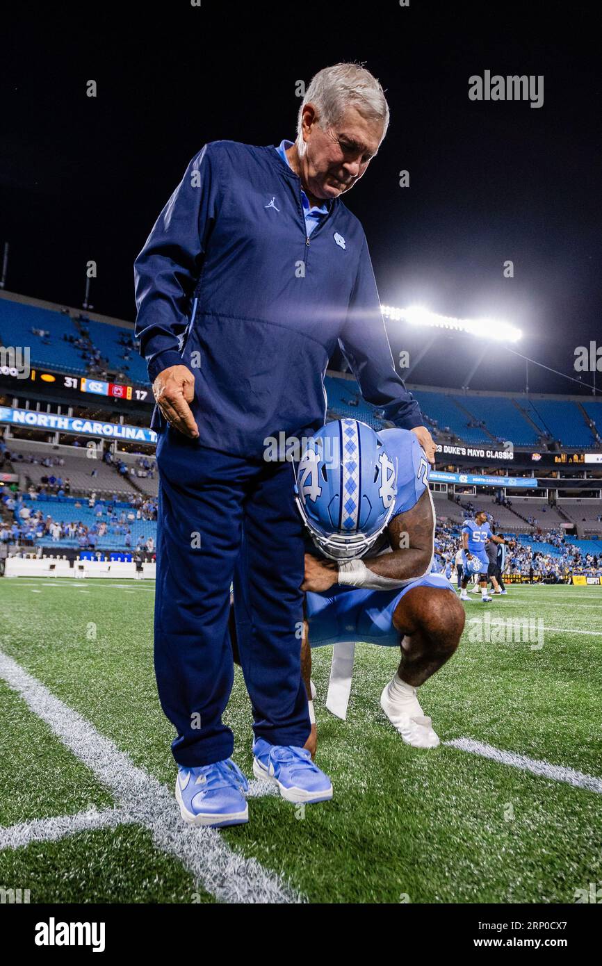 Charlotte, NC, USA. 2nd Sep, 2023. North Carolina Tar Heels head coach ...