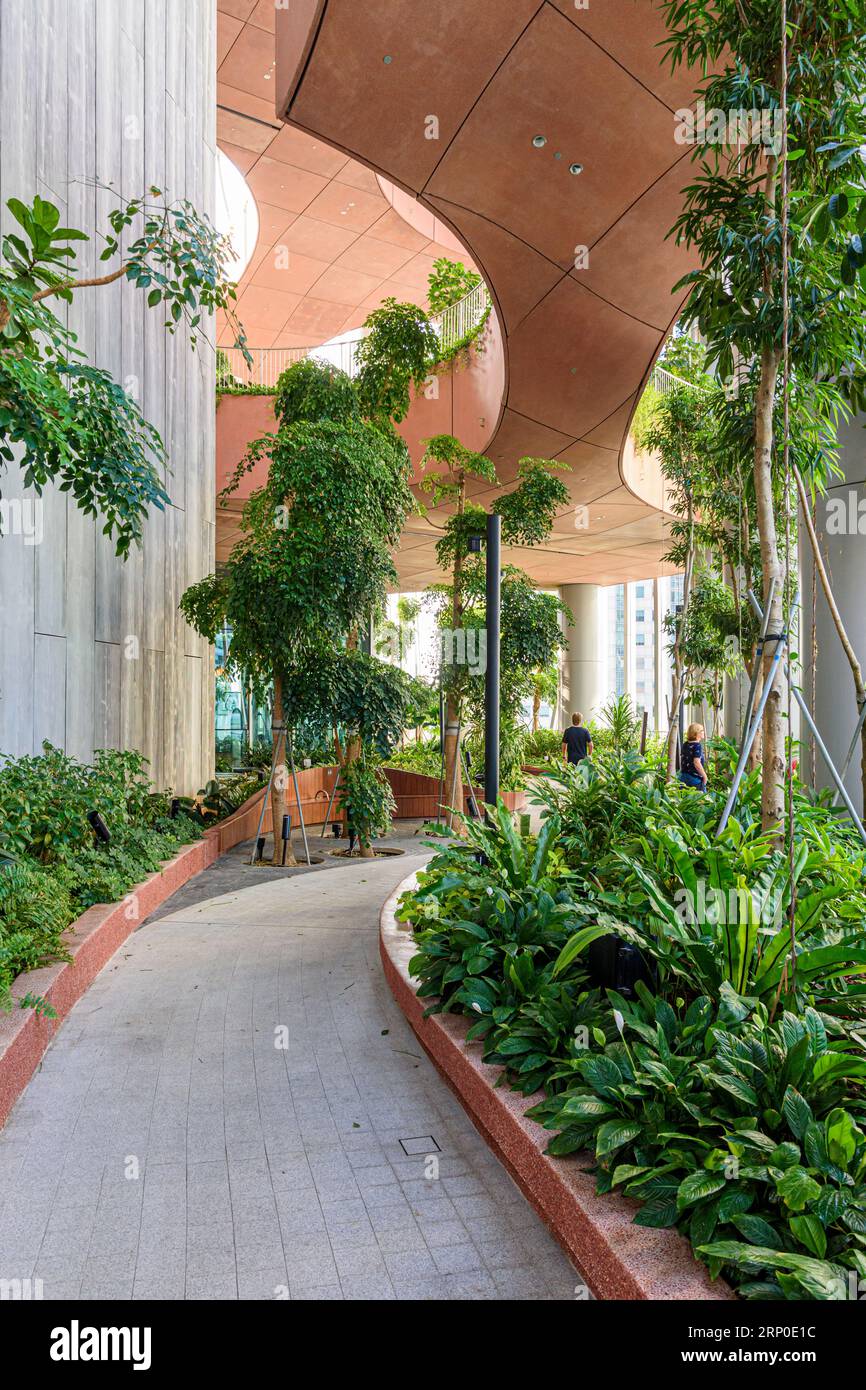 The Green Oasis high rise garden occupying floors 17 to 20 in the eco ...