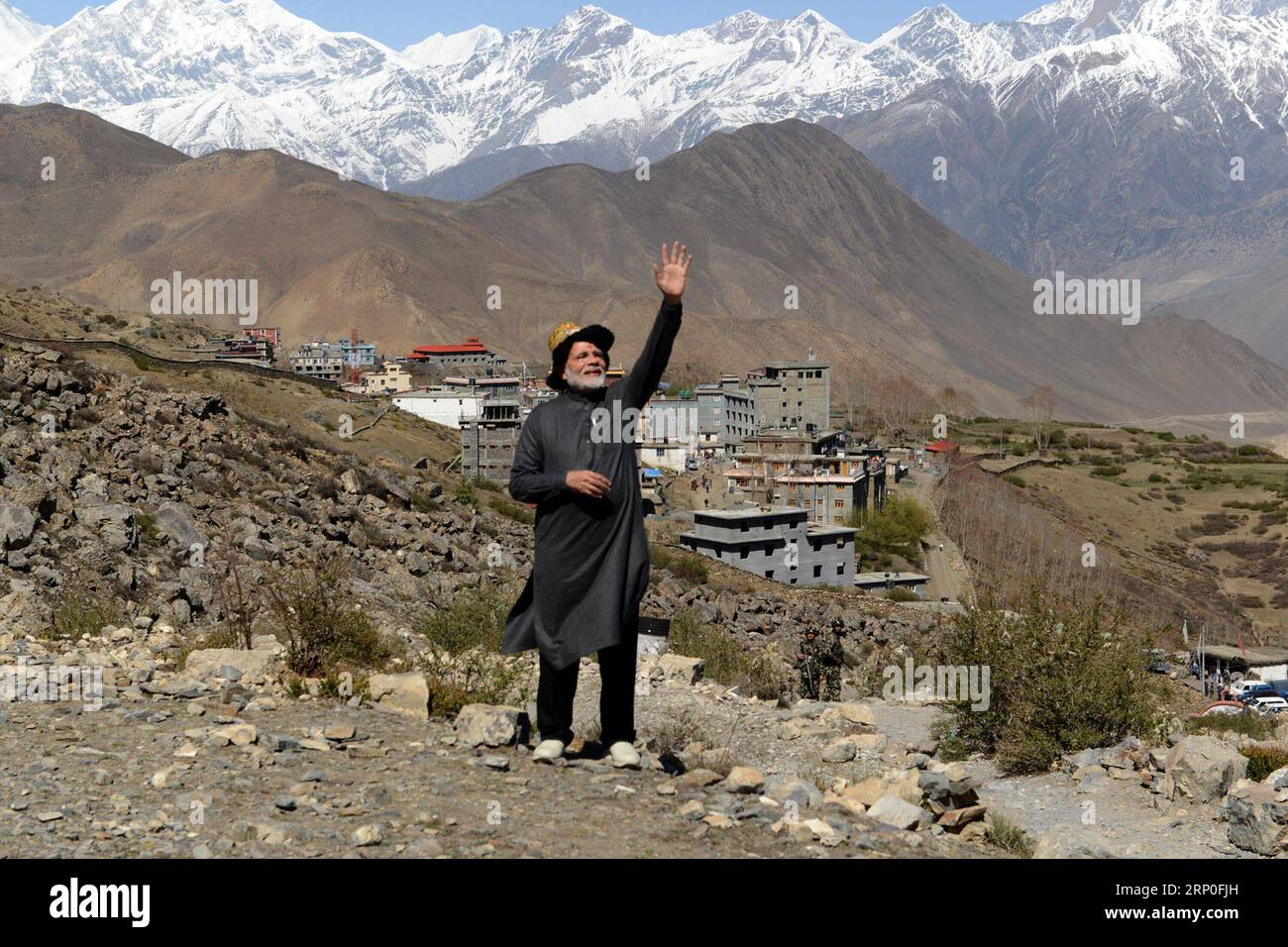 Indian prime minister narendra modi waves hi-res stock photography and ...