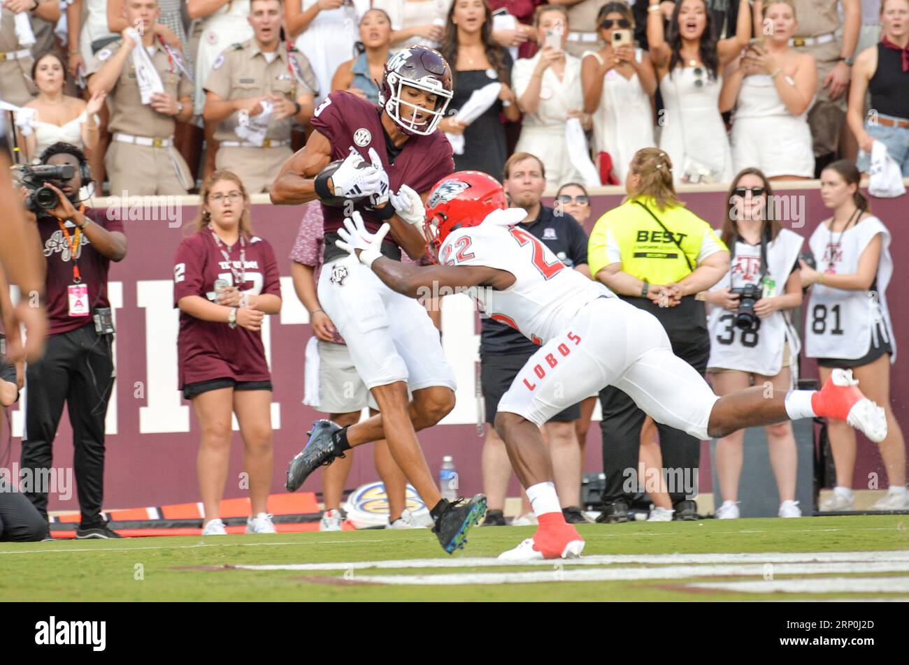 September 01, 2023: Texas A&M Aggies wide receiver Noah Thomas #3 ...