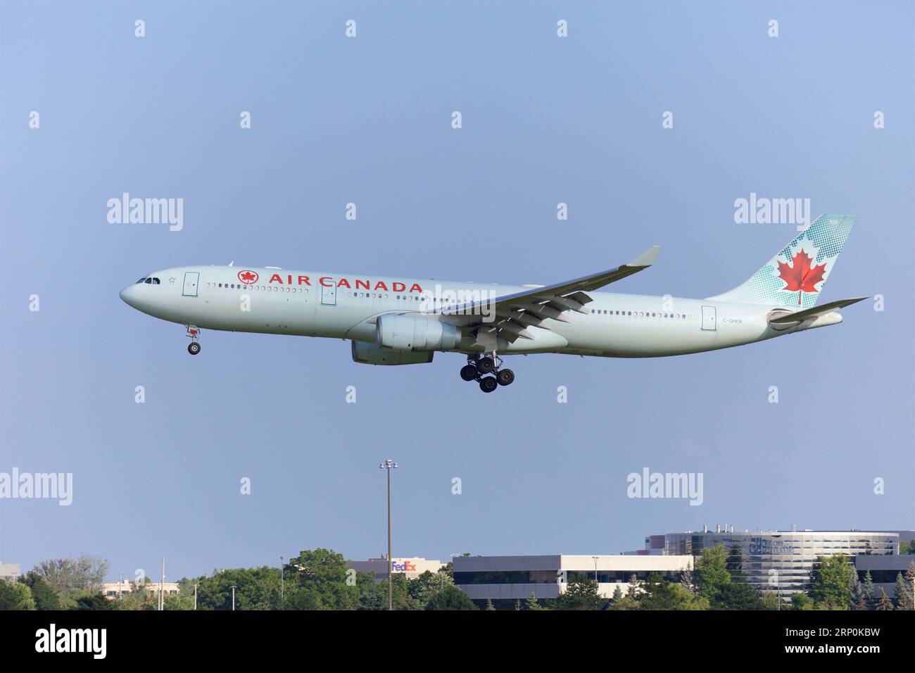 Air Canada, Airbus 330, C-GHKR, Landing at Pearson Airport, Toronto ...