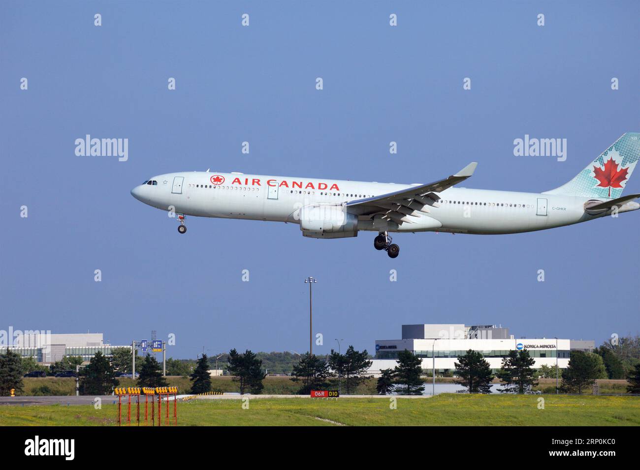 Air Canada, Airbus 330, C-GHKR, Landing at Pearson Airport, Toronto ...