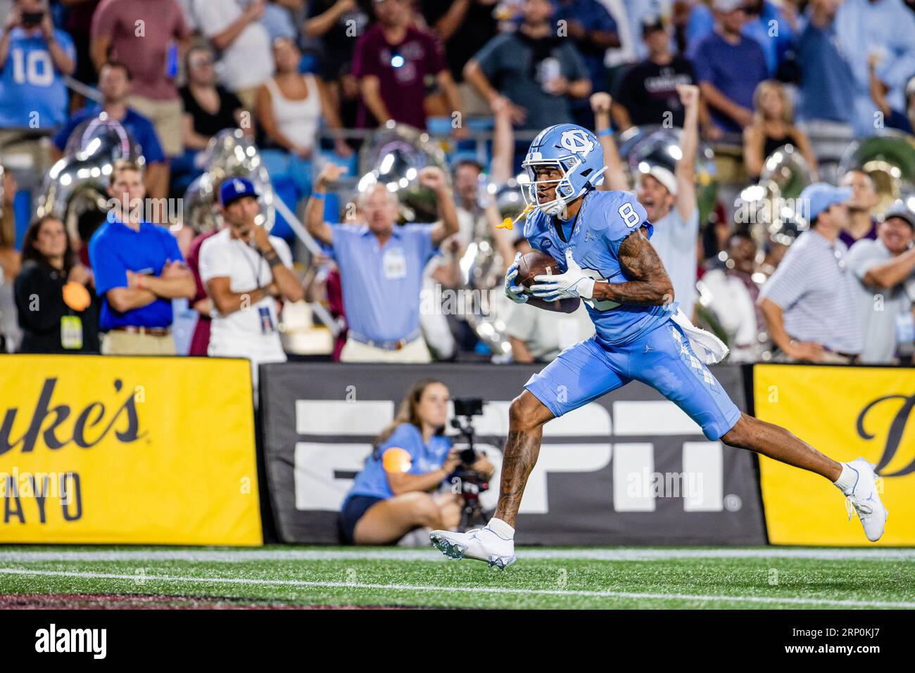 Charlotte, NC, USA. 2nd Sep, 2023. North Carolina Tar Heels wide ...