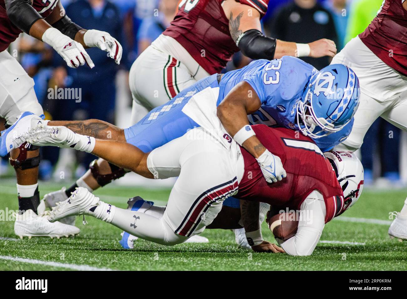 Charlotte, NC, USA. 2nd Sep, 2023. North Carolina Tar Heels linebacker ...