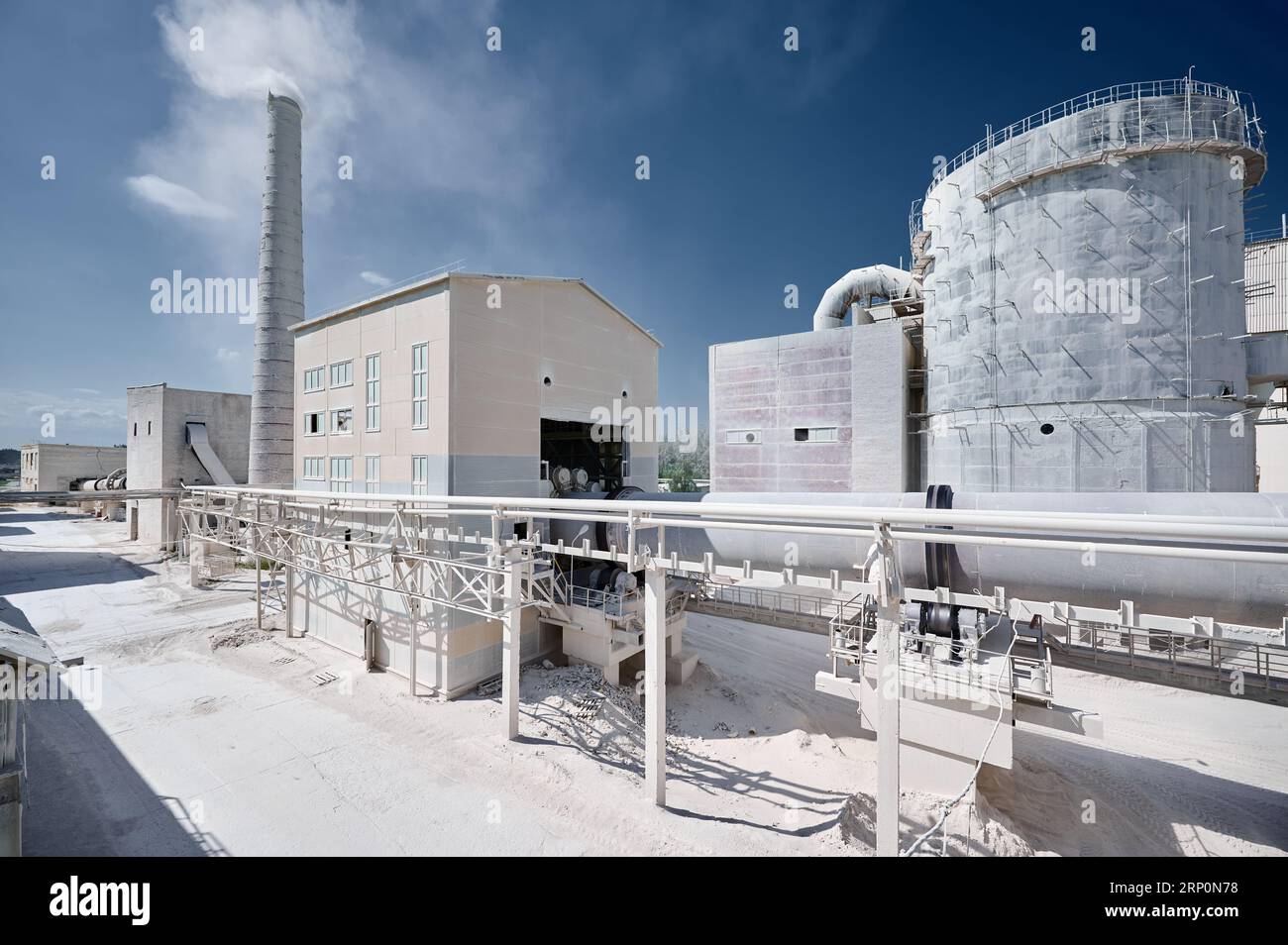 Tubular rotary furnace for calx clinker and cement production Stock ...