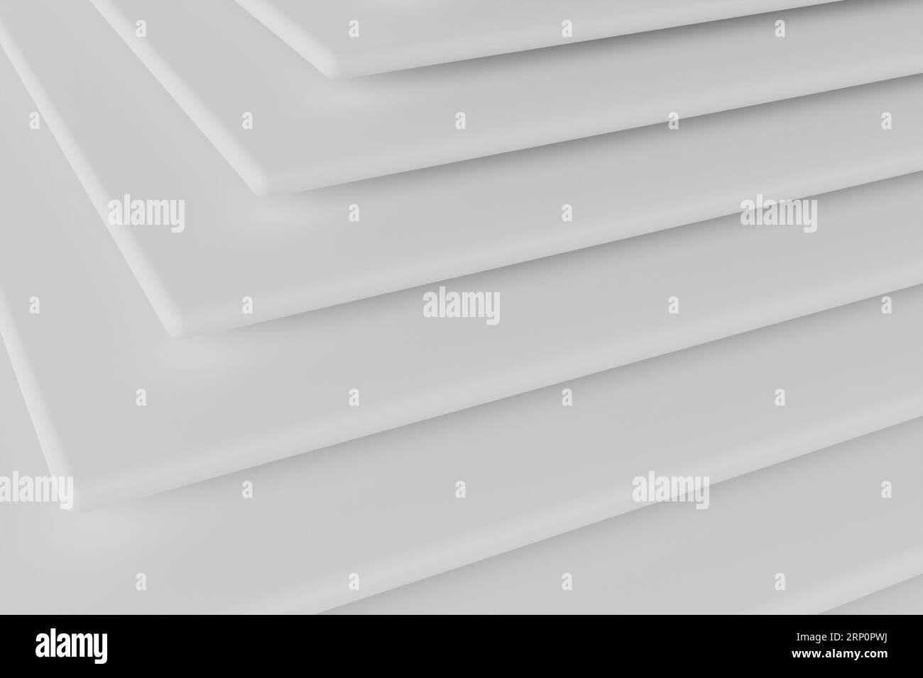 Copy space white abstract background in stacked layers Stock Photo - Alamy