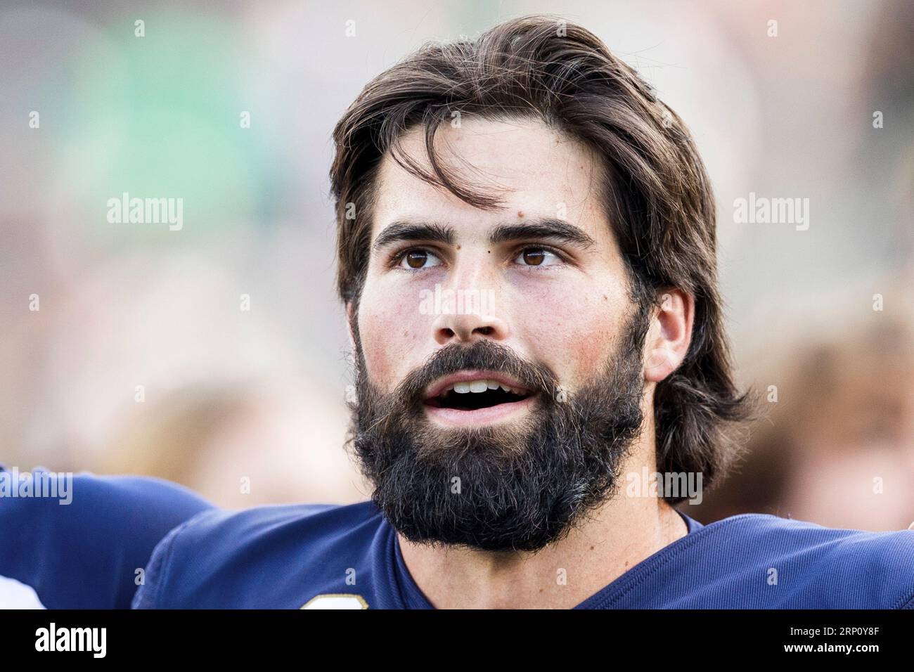 South Bend, Indiana, USA. 02nd Sep, 2023. Notre Dame quarterback Sam ...