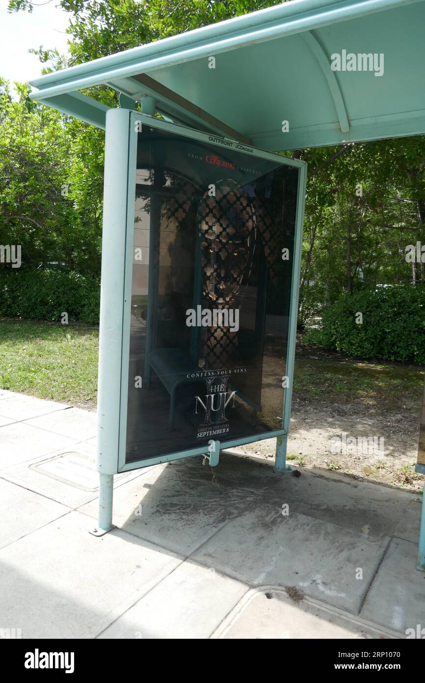 Burbank, California, USA 1st September 2023 The Nun 2 Bus Stop at ...