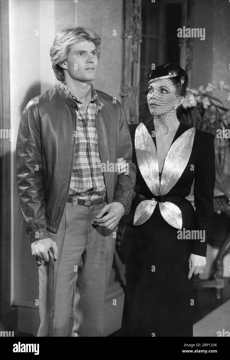 Linda evans joan collins dynasty Black and White Stock Photos & Images ...