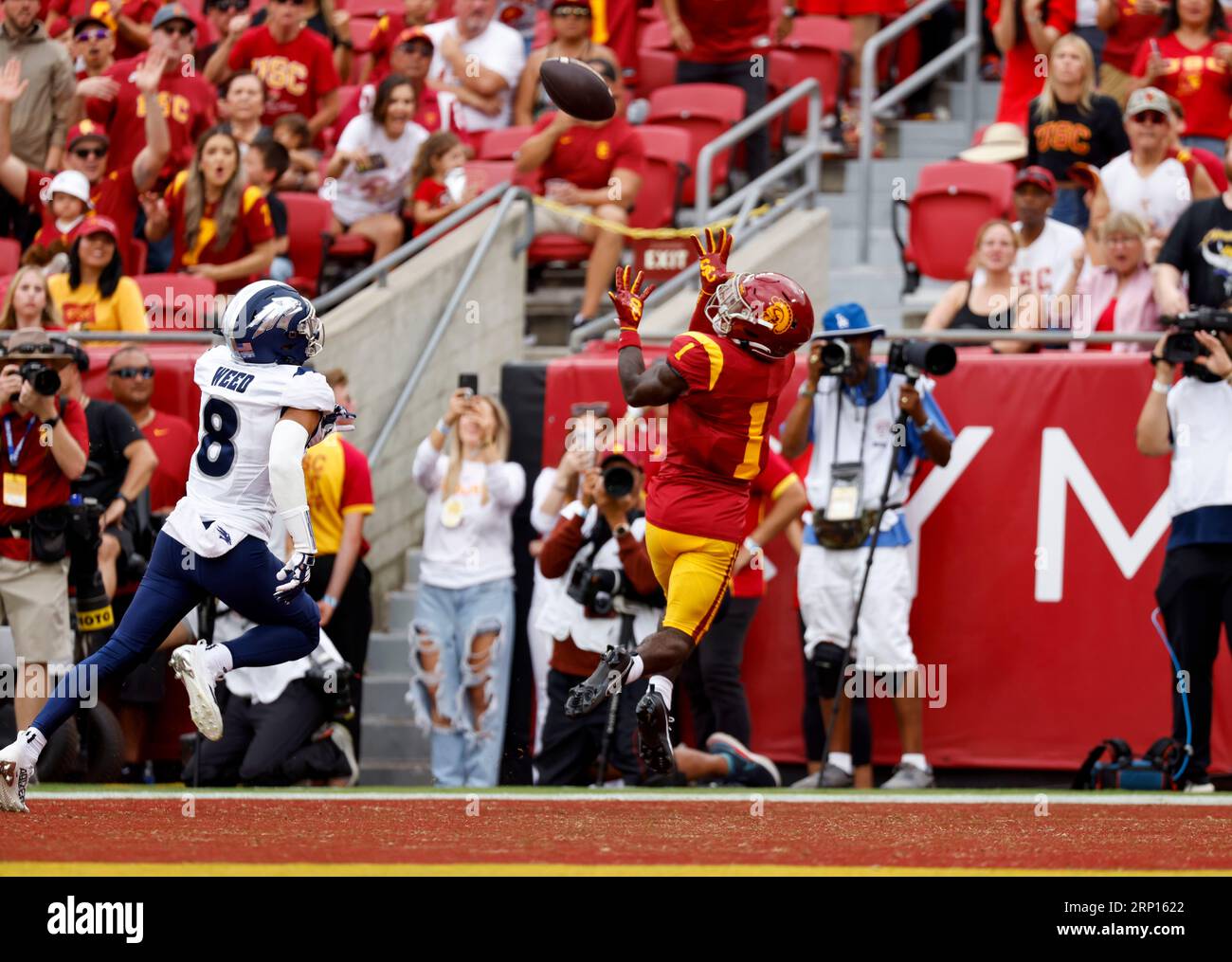 September 02, 2023 USC Trojans wide receiver Zachariah Branch #1 makes ...
