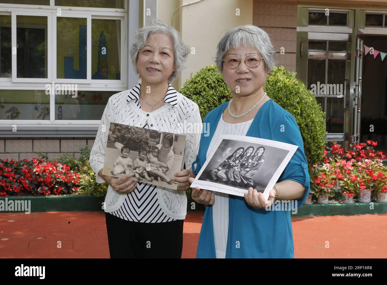 (180613) -- SHANGHAI, June 13, 2018 -- Xian Muzhen (L) and Xian Muhe ...