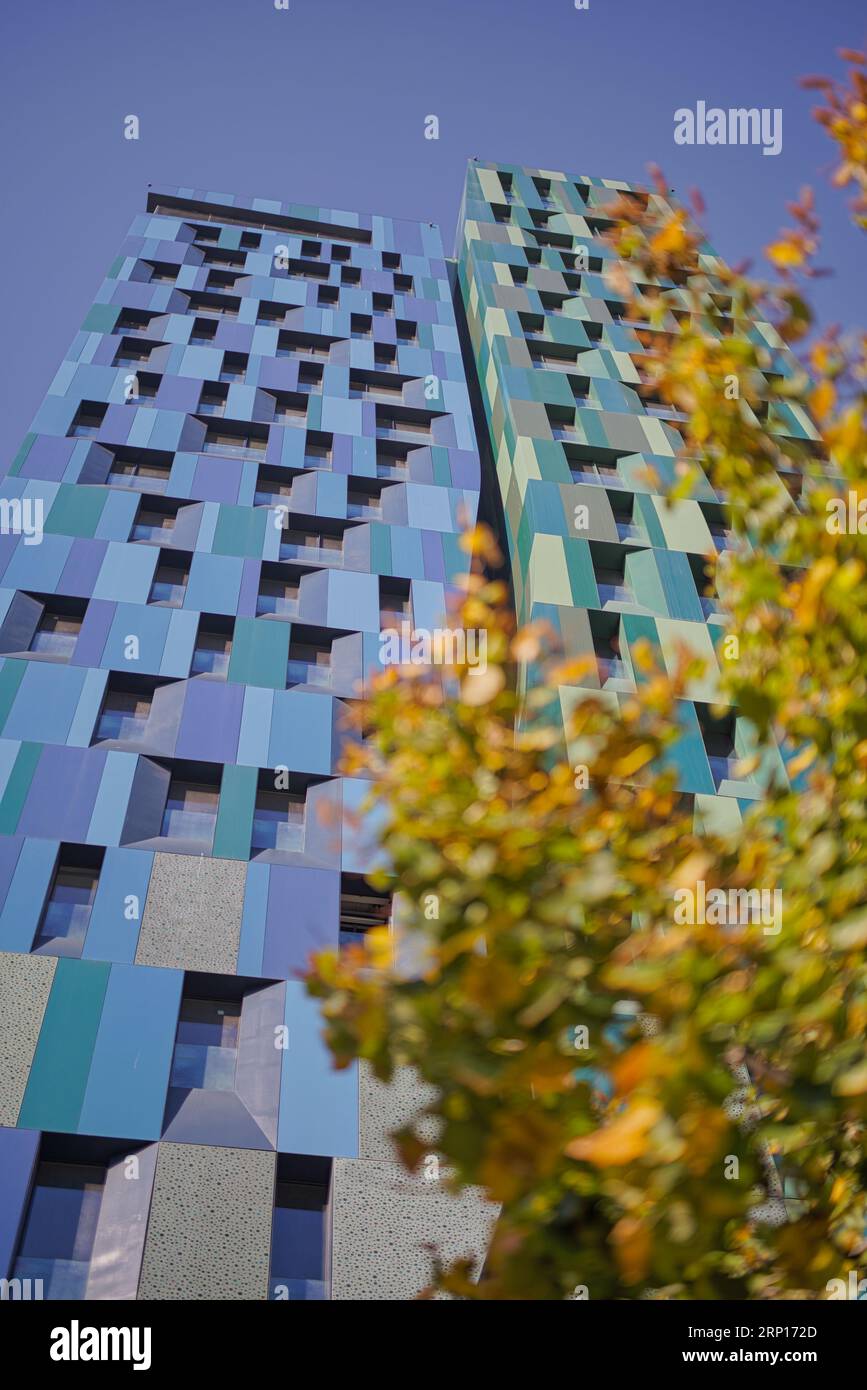 Modern Forever Green Tower in Tirana Stock Photo - Alamy