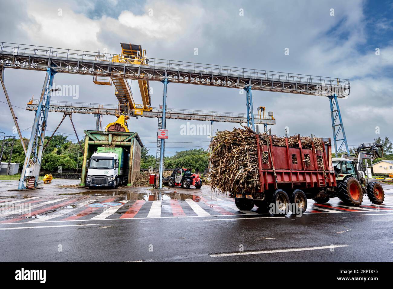 La Reunion Island from rhum factory to the volcano Stock Photo - Alamy