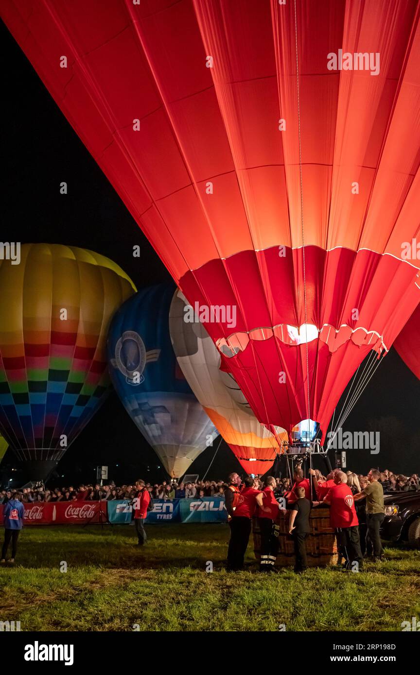 Warstein, Germany. 02nd Sep, 2023. A balloon is prepared for takeoff ...