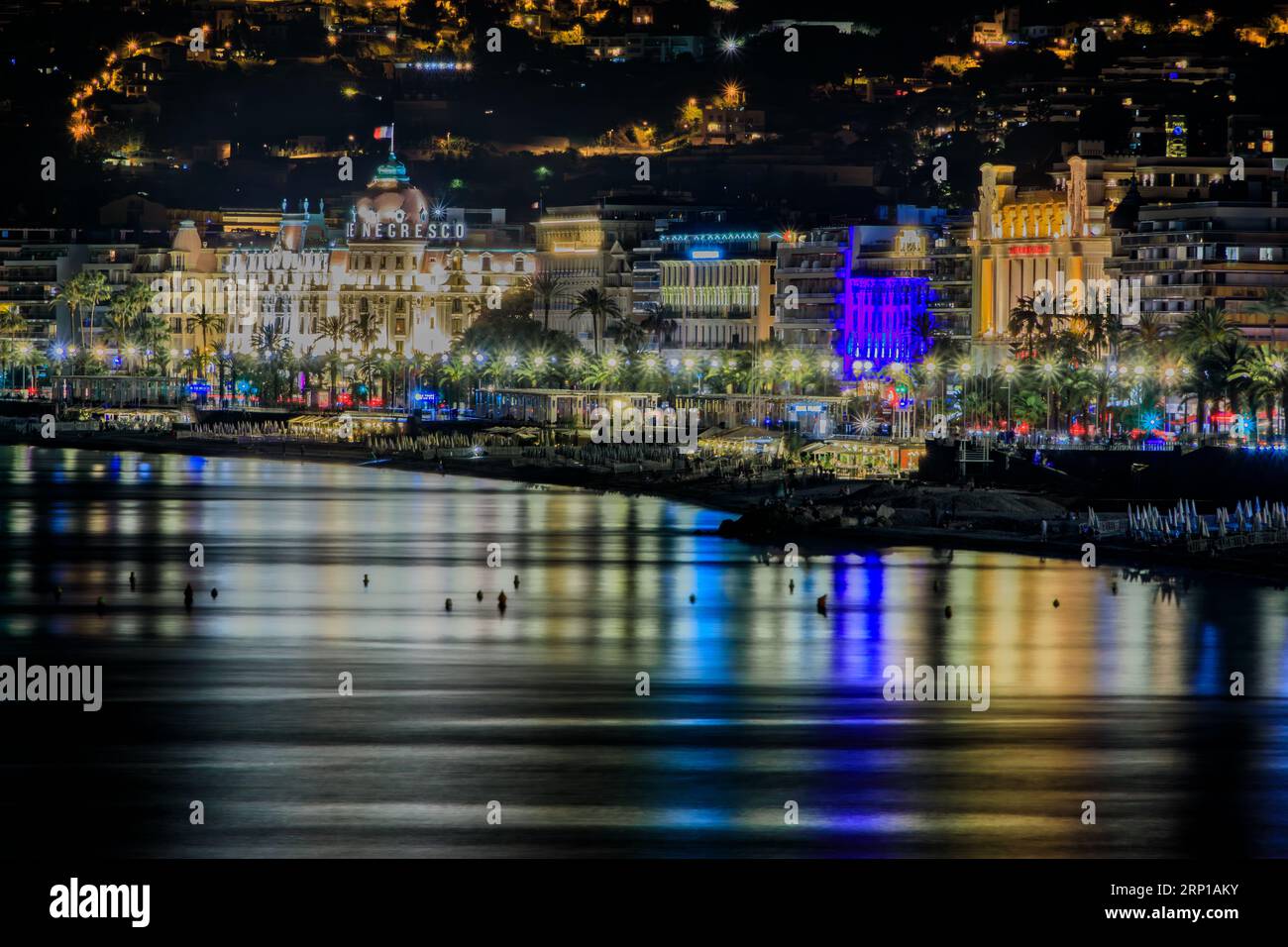 Nice, France - May 26, 2023: Waterfront cityscape with the famous ...