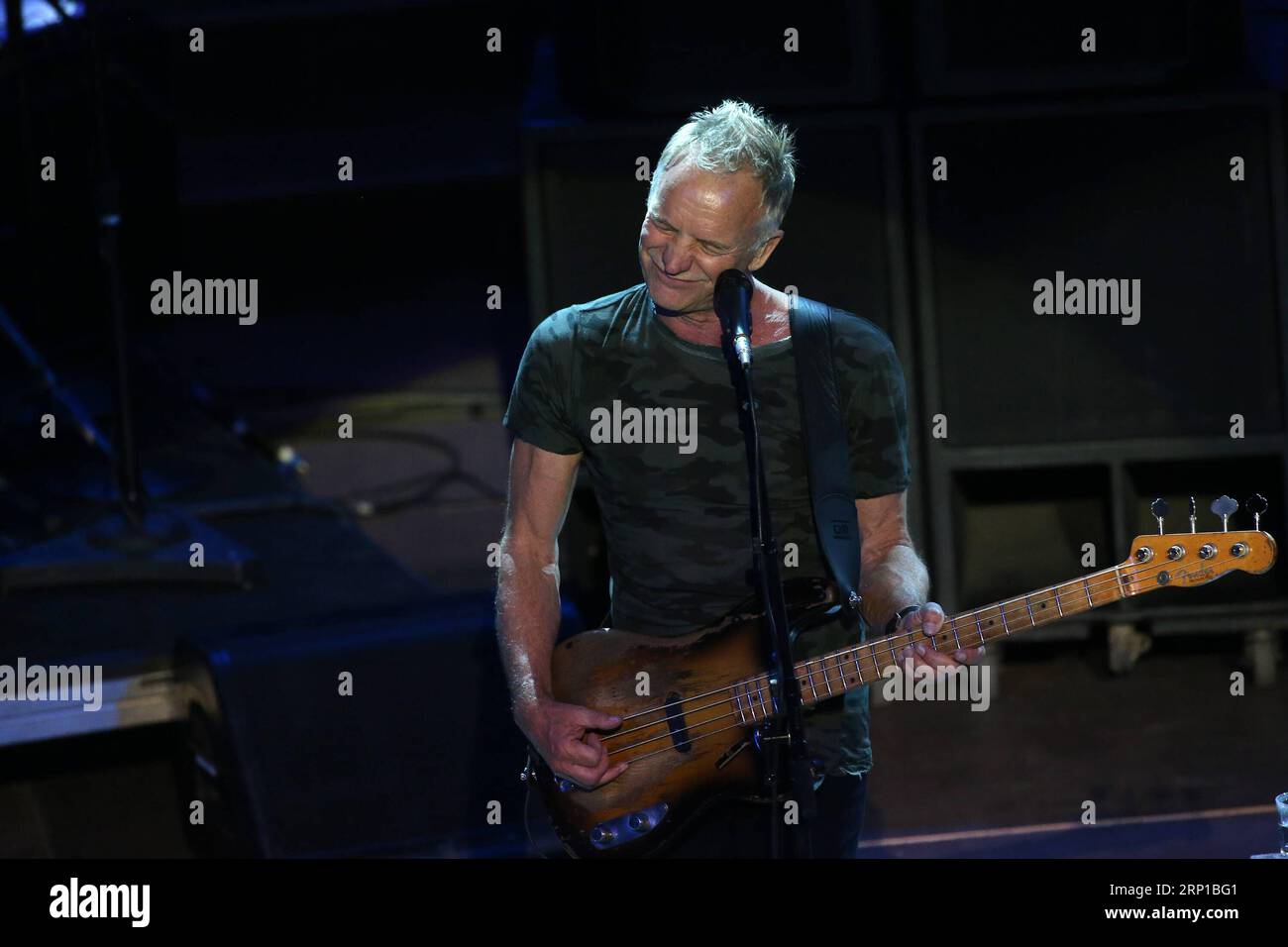 (180623) -- ATHENS, June 23, 2018 -- British singer Sting performs ...