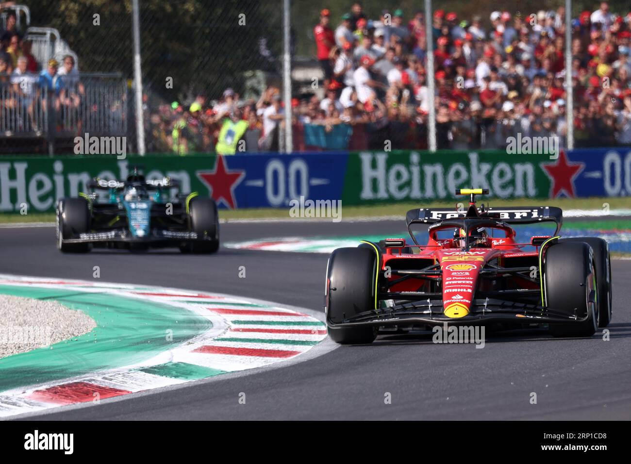 Monza, Italy. 02nd Sep, 2023. Carlos Sainz of Scuderia Ferrari on track ...