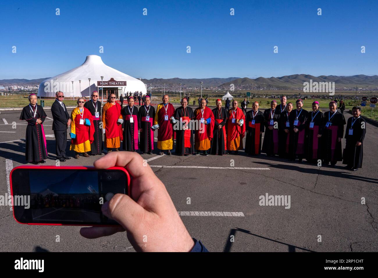Cardinals and participants gather for a group photo before a meeting at ...
