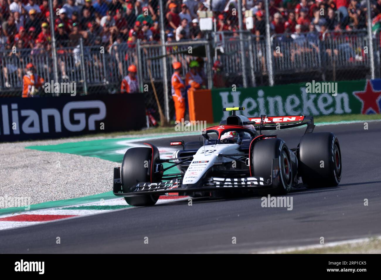 Monza, Italy. 02nd Sep, 2023. Yuki Tsunoda of AlphaTauri on track during qualifying for the F1 ...