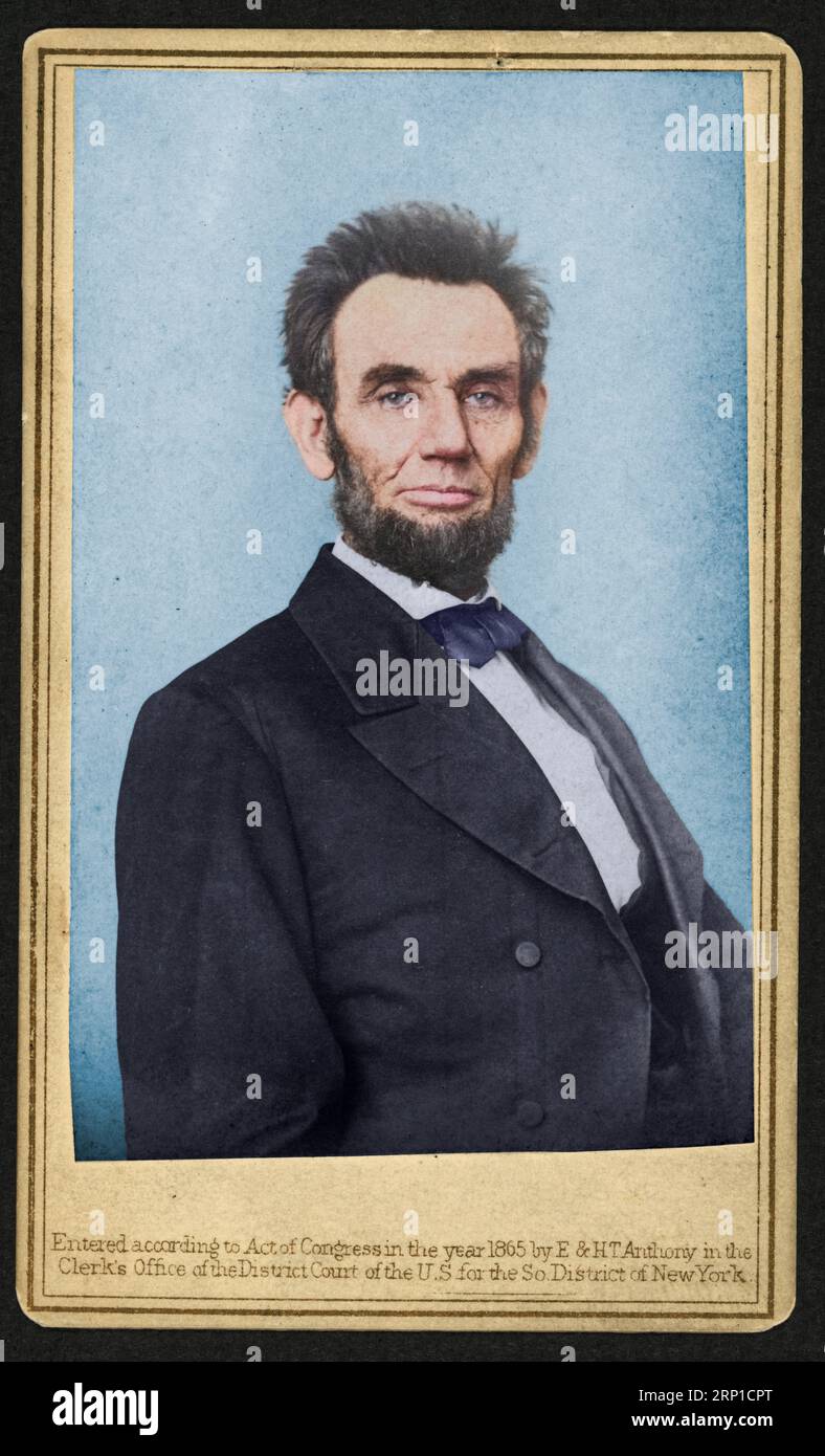 Portrait of President Abraham Lincoln, half-length, facing front. The ...