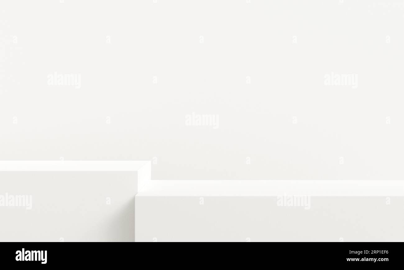 White product display stage platform background. minimalist white ...