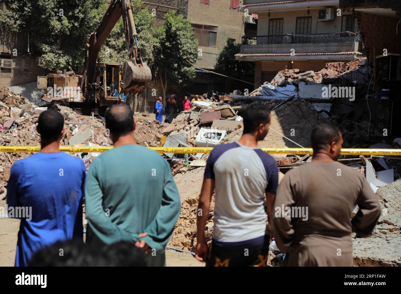 (180702) -- CAIRO, July 2, 2018 -- People are seen at the building ...