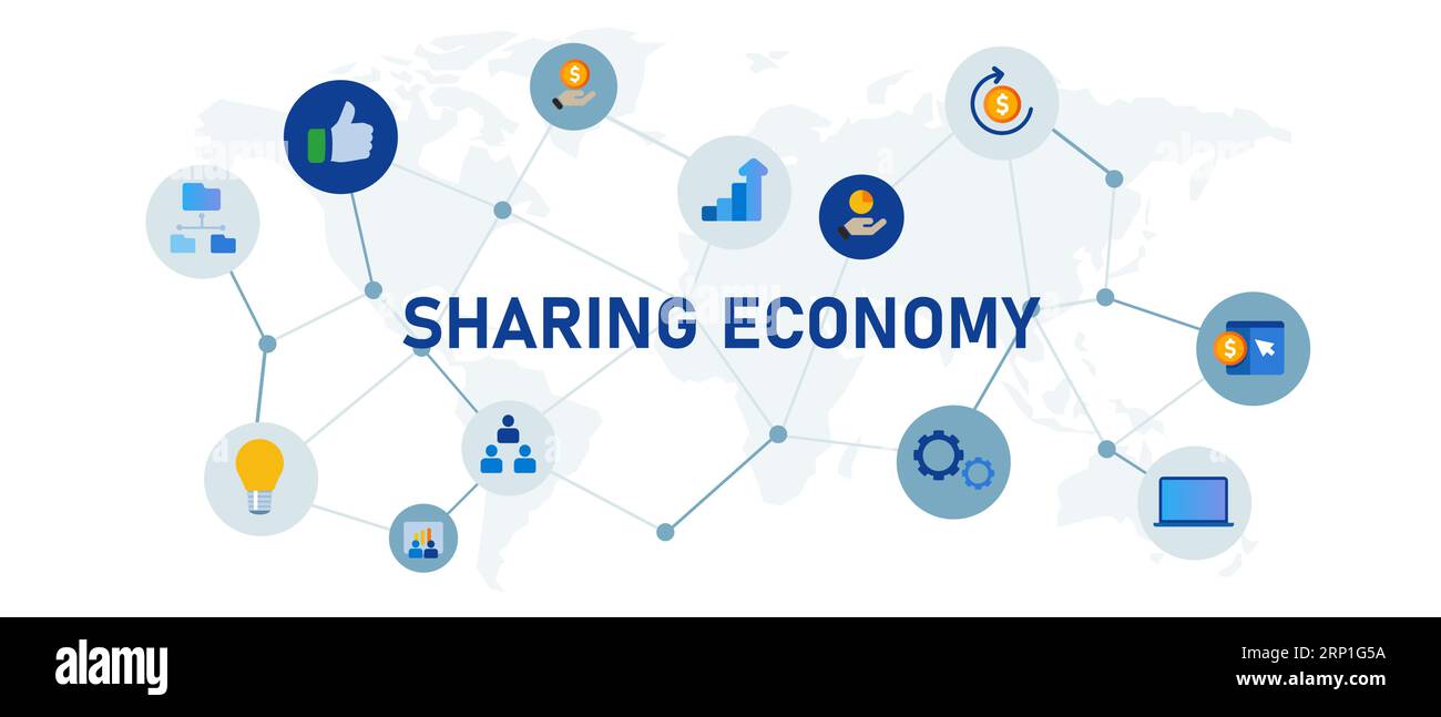 Collaborative economy Stock Vector Images - Alamy