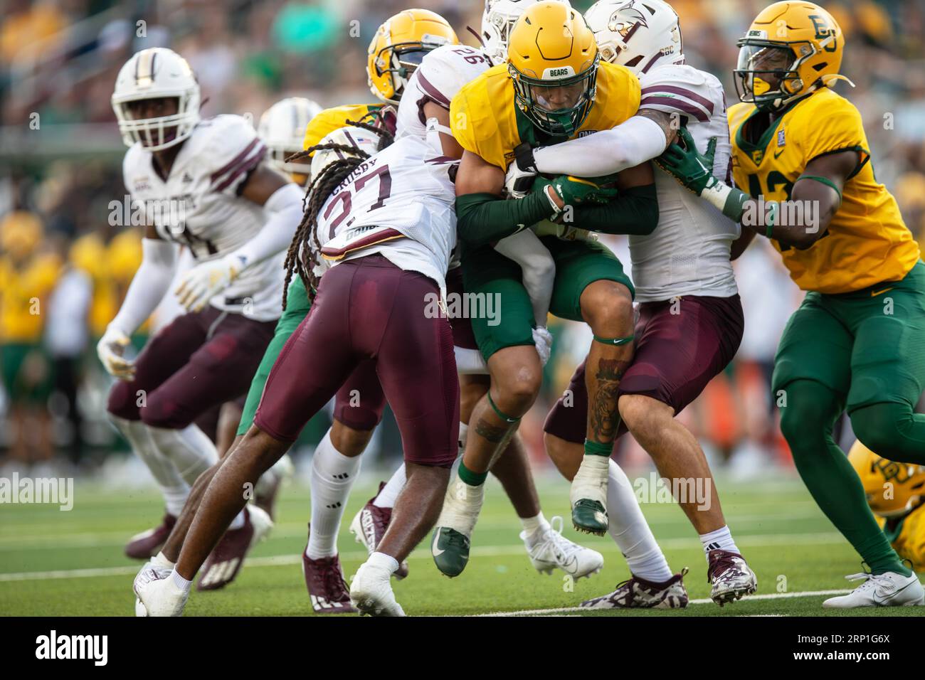 Waco, Texas, USA. 2nd Sep, 2023. Texas State defender BOBBY CROSBY (27 ...
