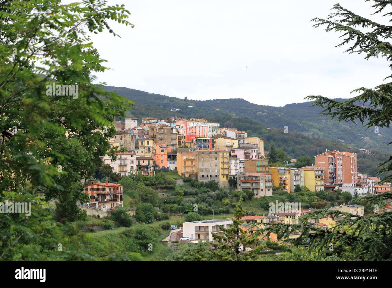 the view to Lanusei, a sardinian town on Barbagia mountain Stock Photo - Alamy