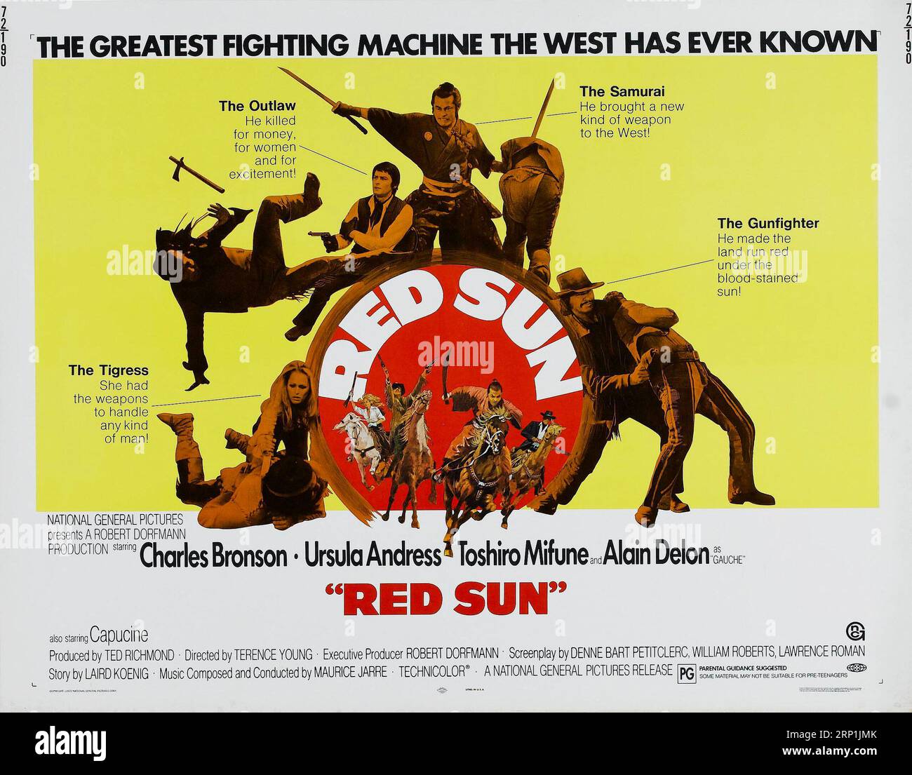 RED SUN (1971) -Original title: SOLEIL ROUGE-, directed by TERENCE ...