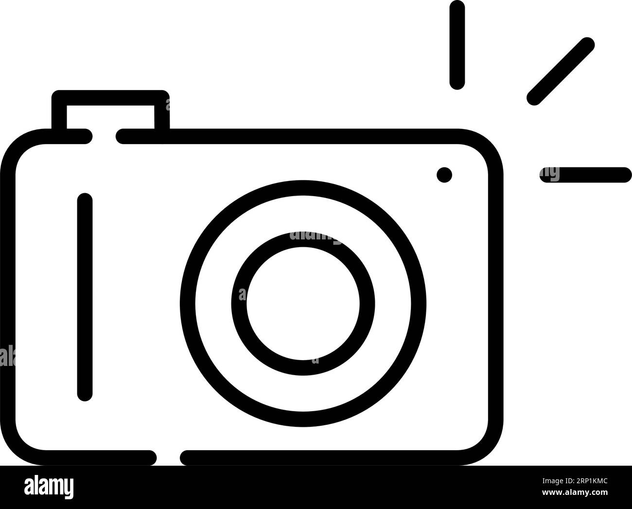 Photography camera with flash. Making photos and videos. Pixel perfect ...