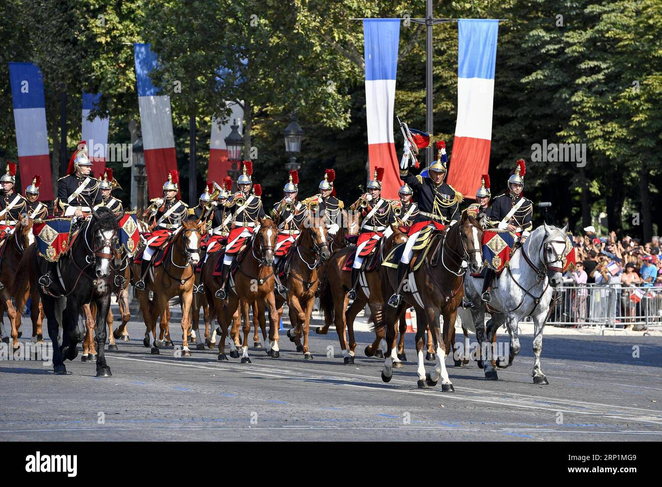 (180714) -- PARIS, July 14, 2018 -- The Marching Band of the Cavalry ...