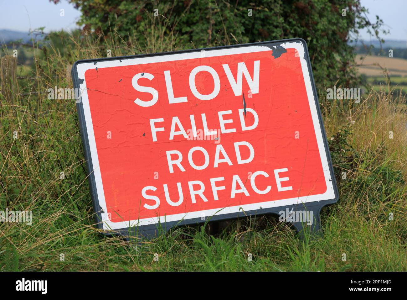Failed raid surface warning sign Stock Photo - Alamy