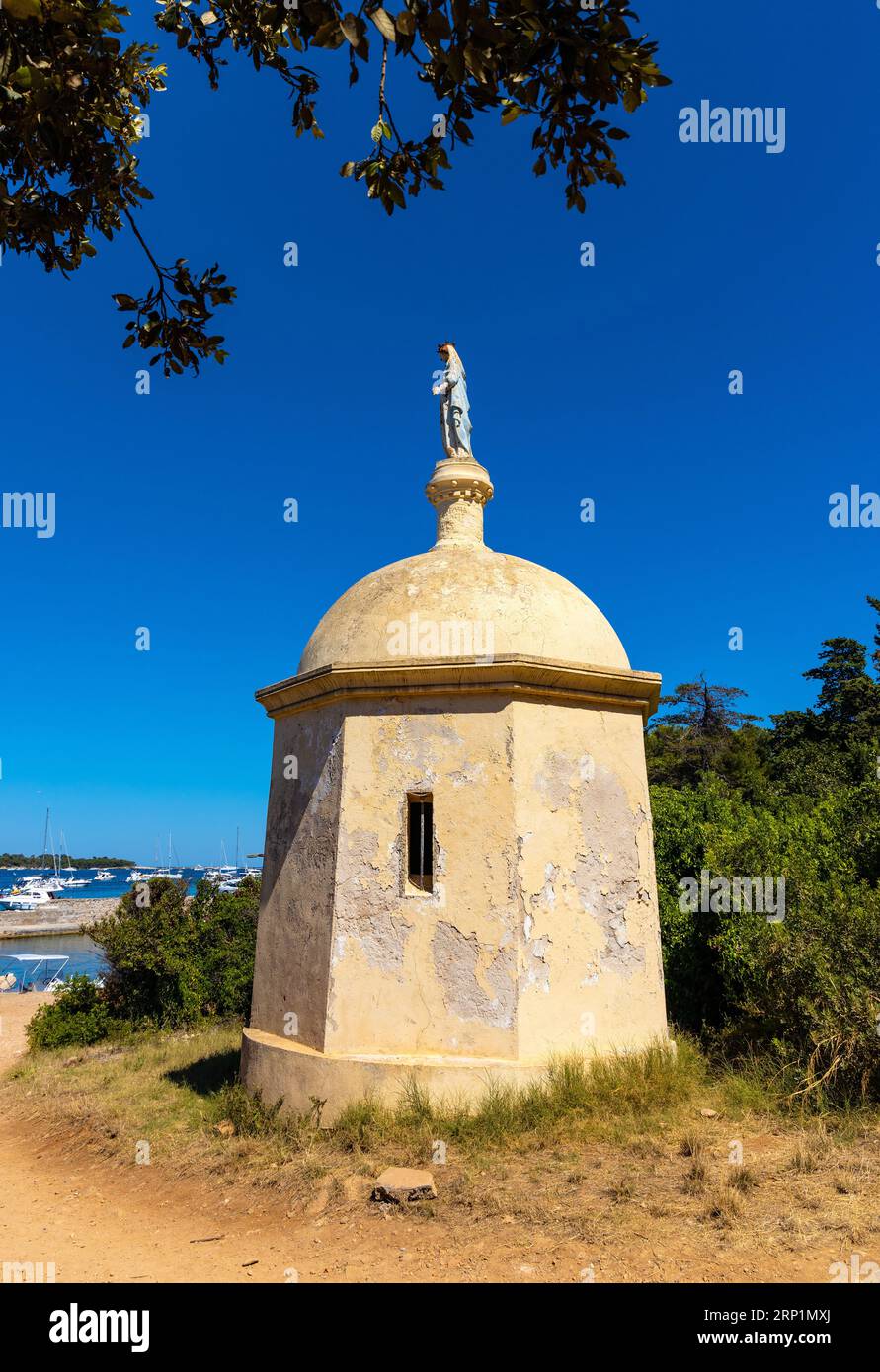 Cannes, France - July 31, 2022: Ile Saint Honorat island with seafront ...
