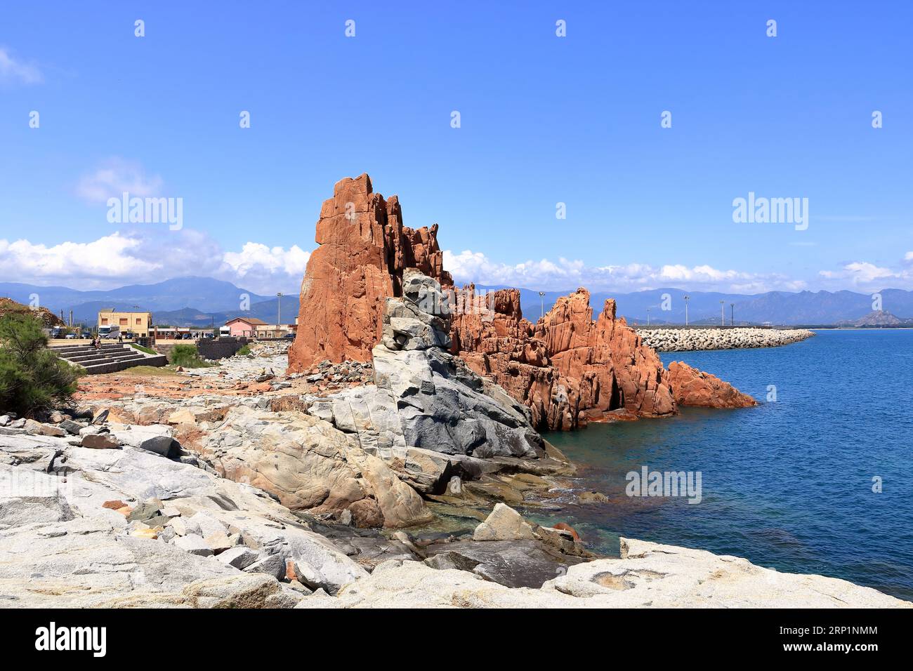 the Red Rocks (called "Rocce Rosse") in Arbatax, Sardinia, Italy ...