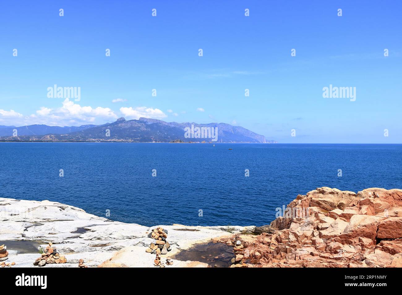 the Red Rocks (called "Rocce Rosse") in Arbatax, Sardinia, Italy ...